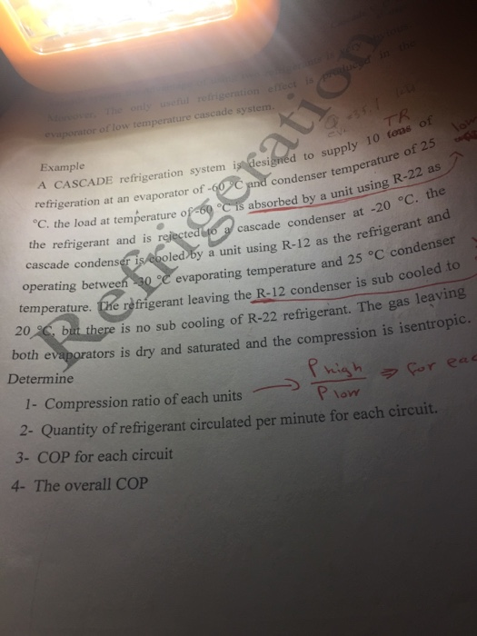Solved tor of low temperature cascades Example A CASCADE | Chegg.com