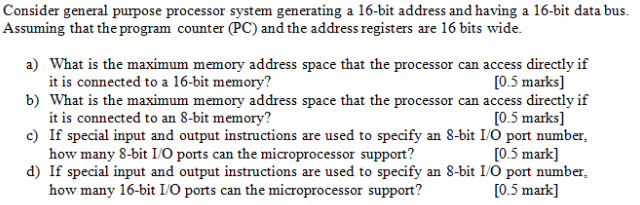 Solved Consider general purpose processor system generating | Chegg.com