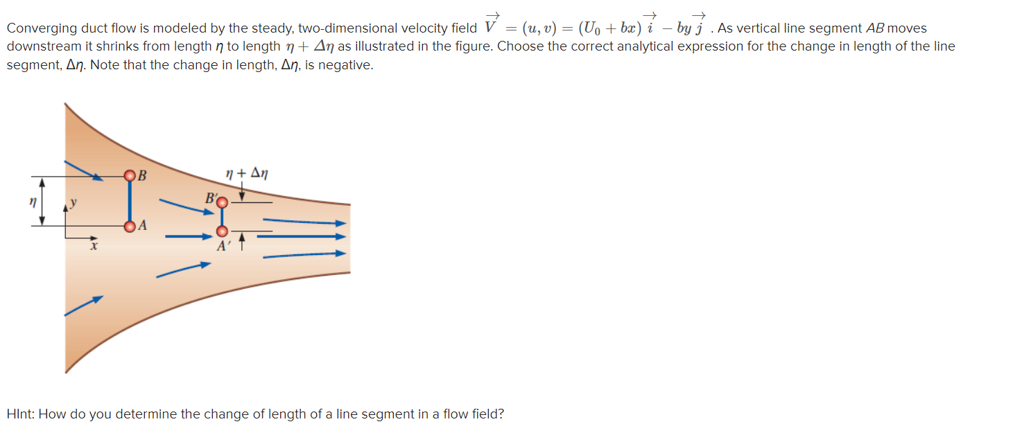 Solved Converging duct flow is modeled by the steady, | Chegg.com