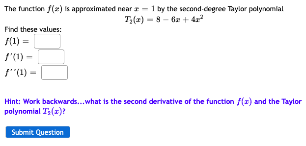 Solved Find the degree 2 Taylor polynomial for the function | Chegg.com