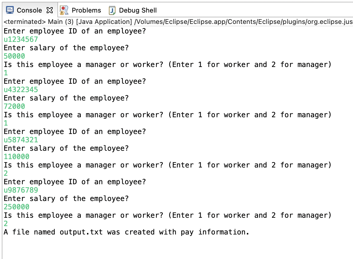 Solved Use OO inheritance. Use method overriding. Work with | Chegg.com