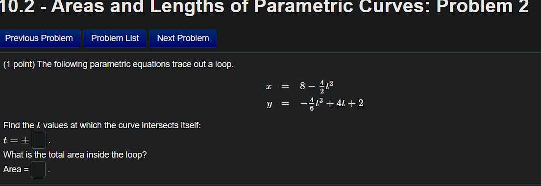 Solved (1 point) The following parametric equations trace | Chegg.com
