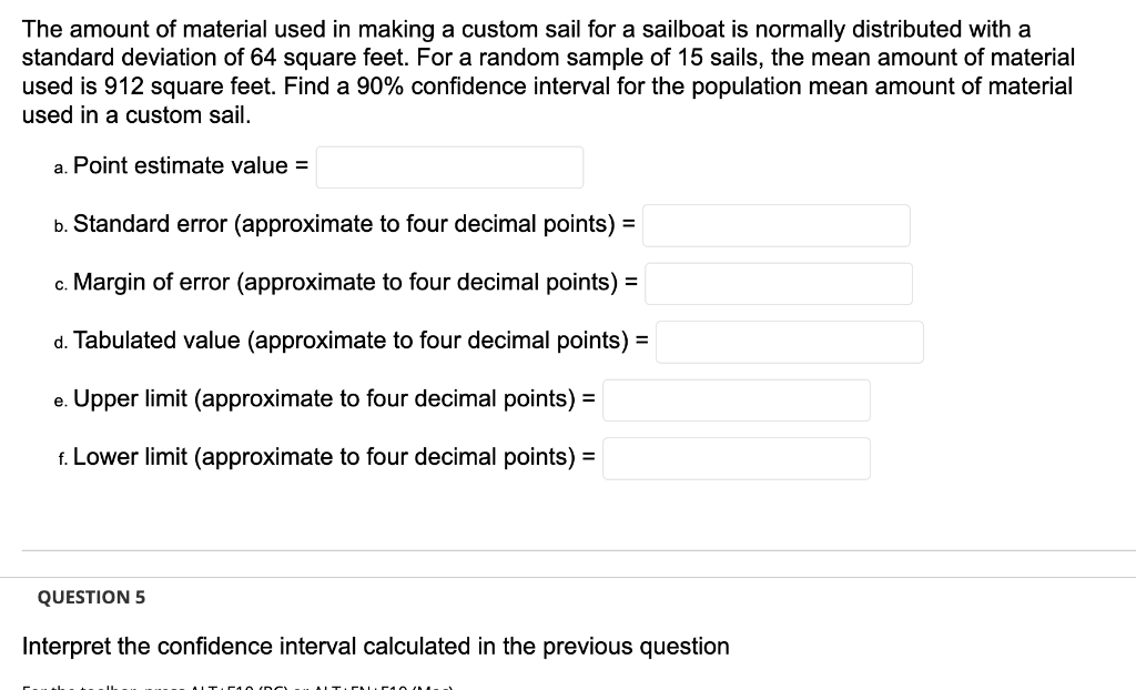 Solved The amount of material used in making a custom sail | Chegg.com