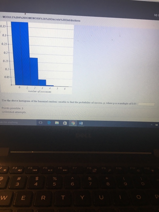 Solved Use the above histogram of the binomial random | Chegg.com