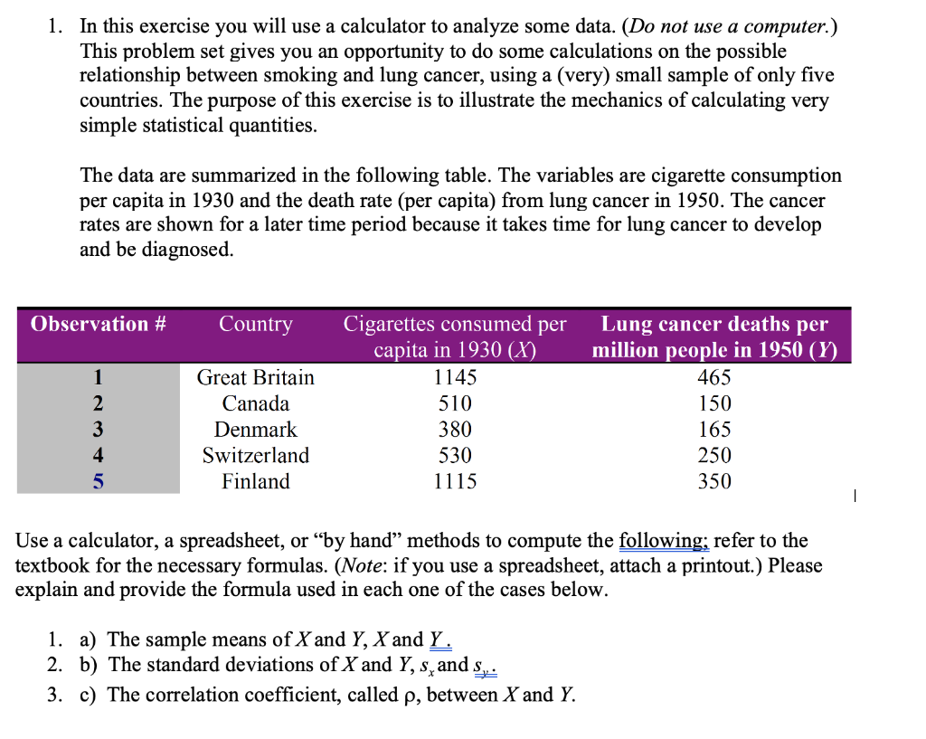 Solved 1. In this exercise you will use a calculator to | Chegg.com