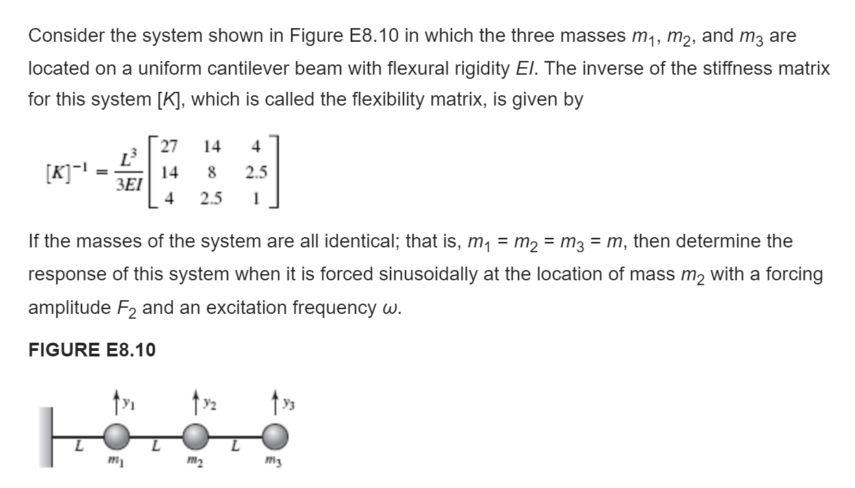 Solved Consider the system shown in Figure E8.10 in which | Chegg.com