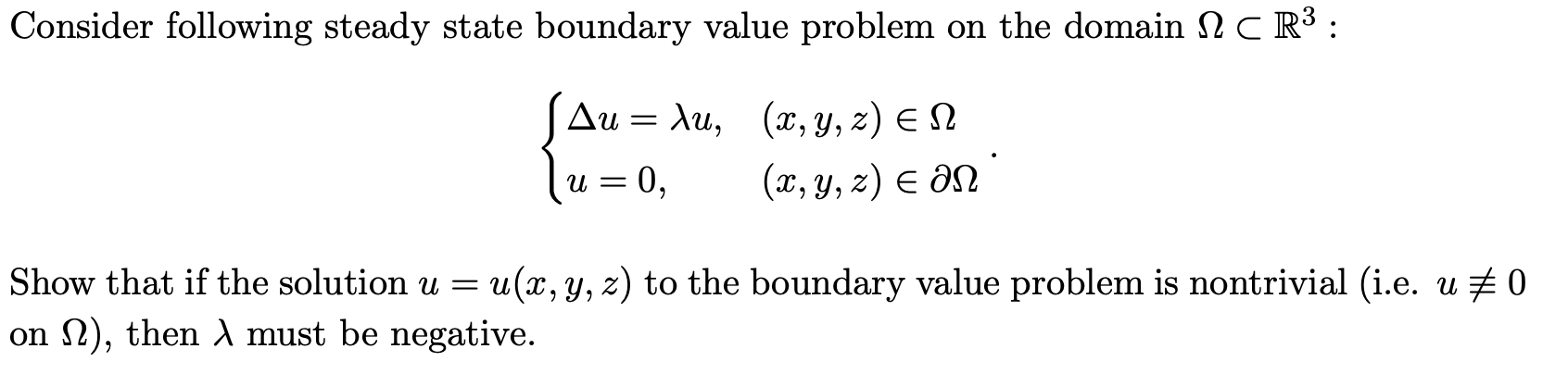 Solved Consider following steady state boundary value | Chegg.com
