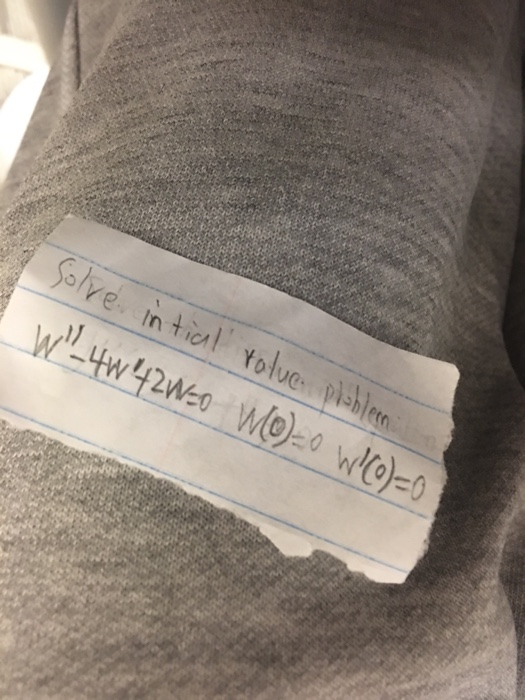 Solved Solve initial problem W'' - 4w' + 2w = 0 W(0) = 0 | Chegg.com