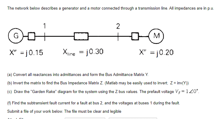The network below describes a generator and a motor | Chegg.com
