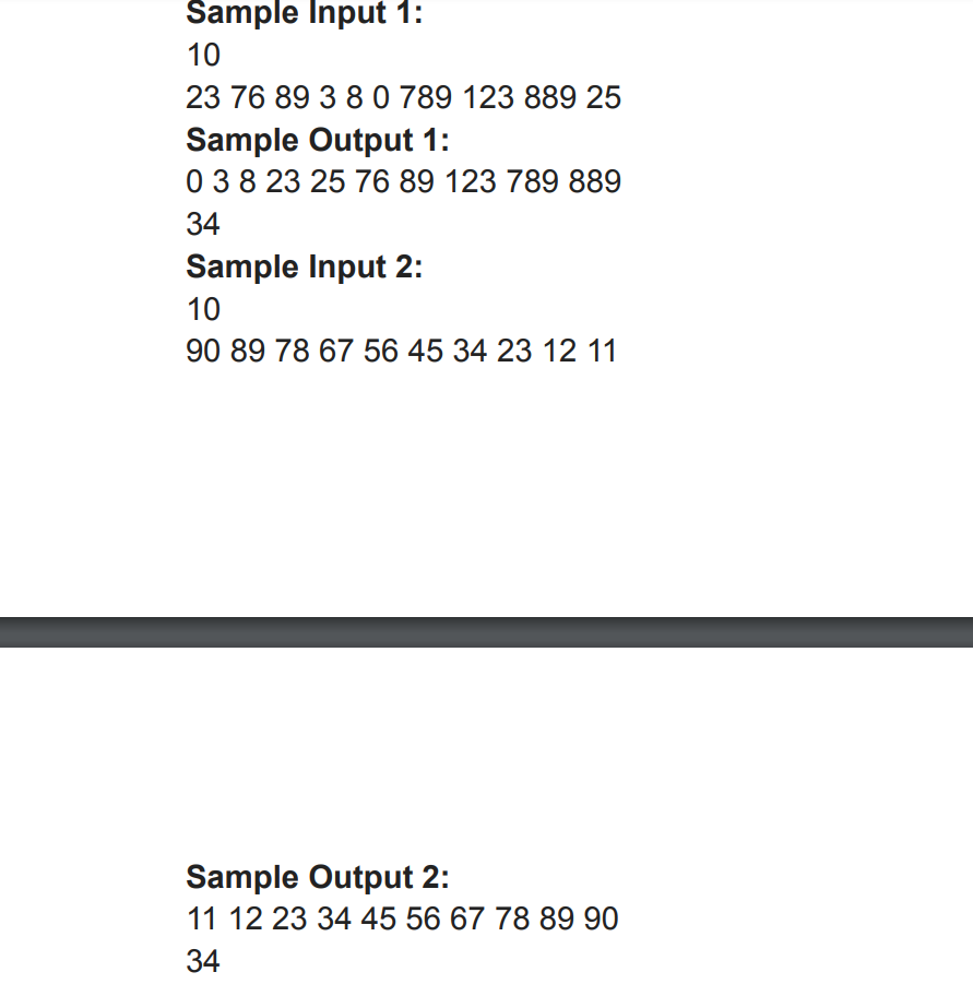 Solved Write a C program that uses the Merge-Sort algorithm | Chegg.com