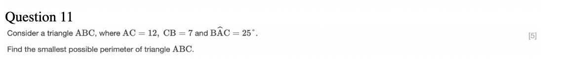 Solved Consider a triangle ABC, where AC=12,CB=7 and | Chegg.com