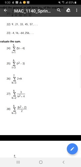 Solved f the se t the MAC 1140 Sprin... i 21) 22) 9, 21, 33, | Chegg.com