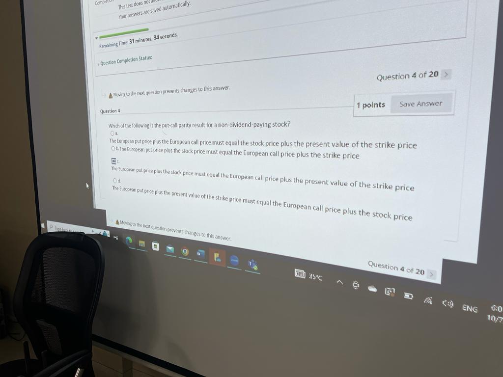 Solved When the stock price increases with all else | Chegg.com