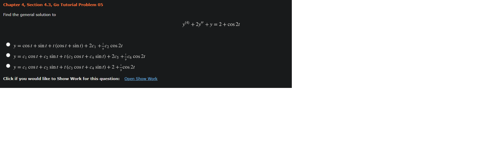 Solved Chapter 4, Section 4.3, Go Tutorial Problem 05 Find | Chegg.com