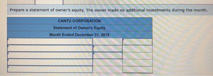 Solved Help Save & Exit Subr Month Ended December 31, 2019 | Chegg.com