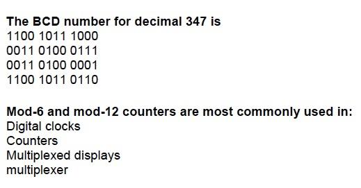 Solved The BCD number for decimal 347 is 1100 1011 1000 0011 | Chegg.com