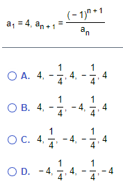 Solved A recursion formula and the initial term of a | Chegg.com