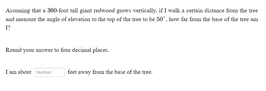 Solved Assuming that a 360 -foot tall giant redwood grows | Chegg.com