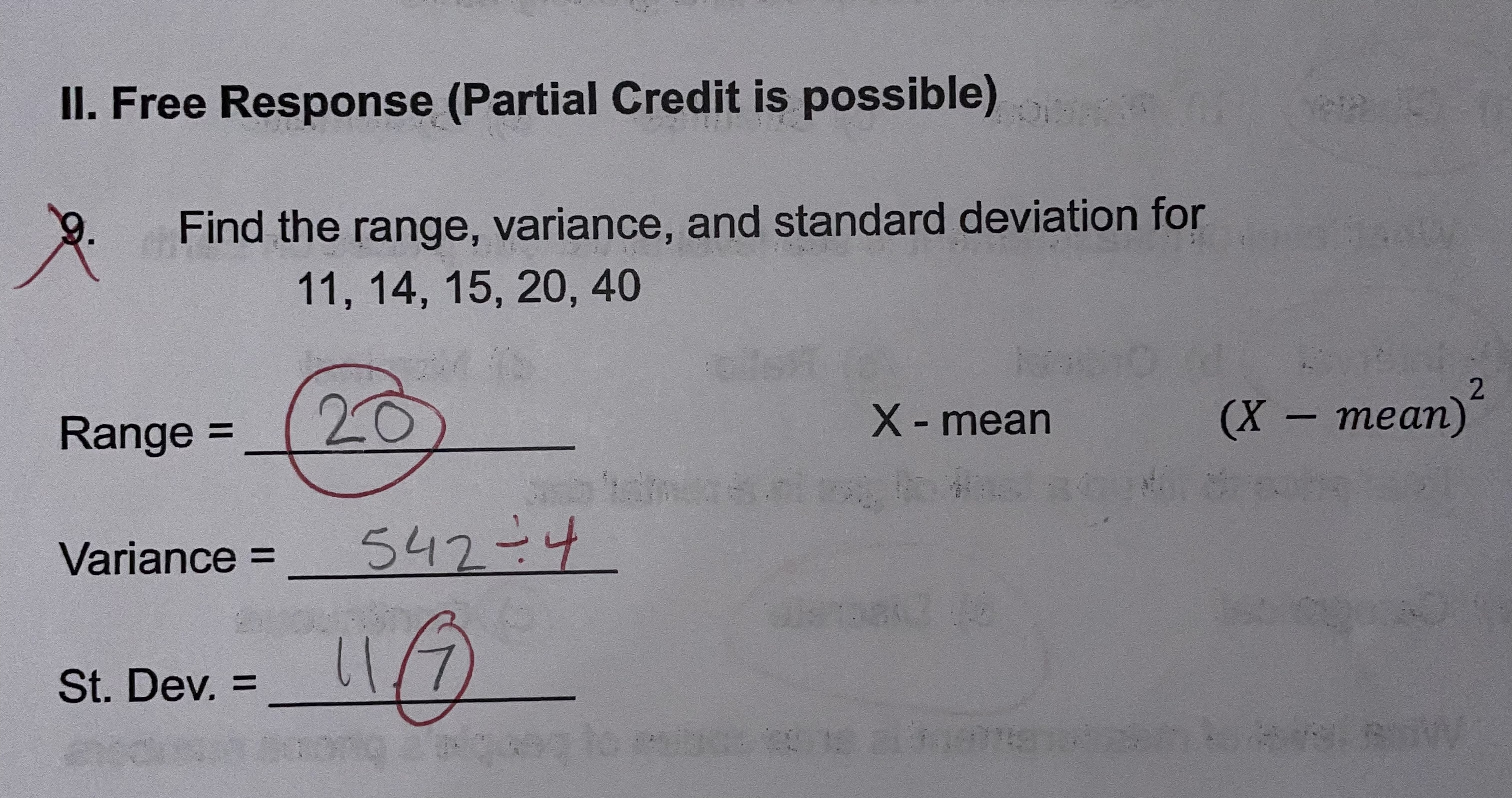 Solved II. Free Response (Partial Credit is possible) 2. | Chegg.com