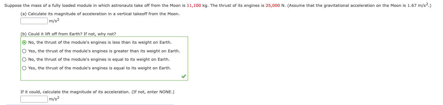 Solved (a) Calculate its magnitude of acceleration in a | Chegg.com
