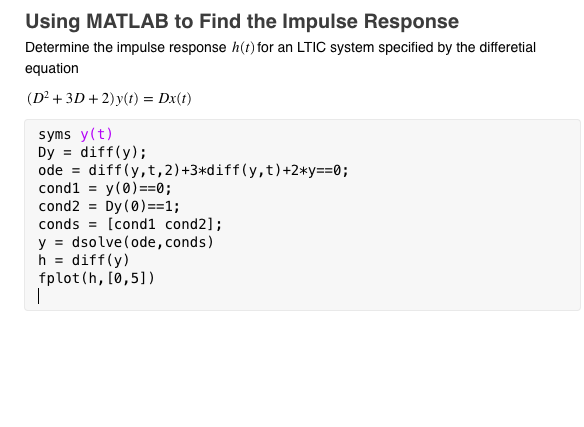 Solved Using this base code Find the unit impulse response | Chegg.com