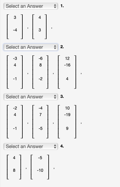 Solved Use determinants to determine whether each of the | Chegg.com