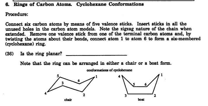 Solved 6. Rings of Carbon Atoms. Cyclohexane Conformations | Chegg.com