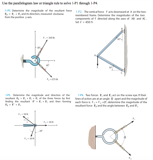 Solved Use the parallelogram law or triangle rule to solve | Chegg.com