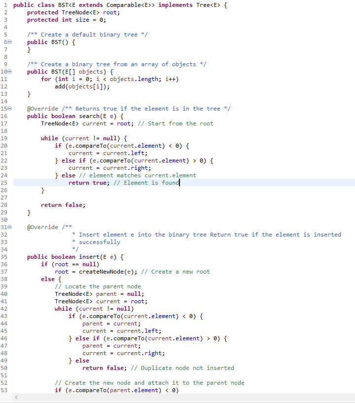 Java Programming: Modify BST, giving it a new | Chegg.com