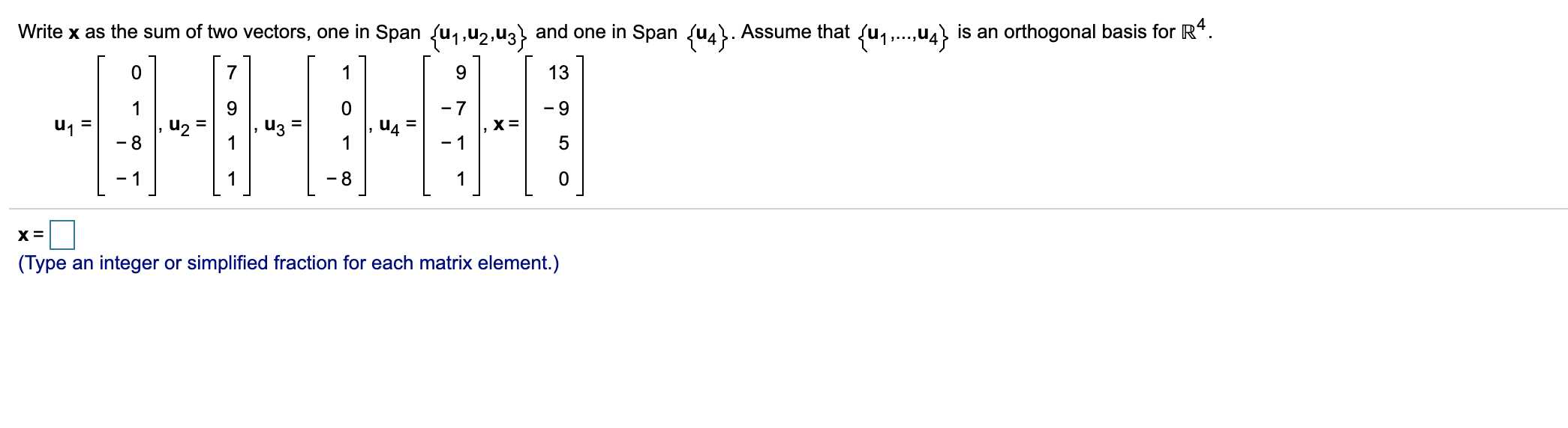Solved 4 4 Compute the quantity using the vectors u= and v= | Chegg.com