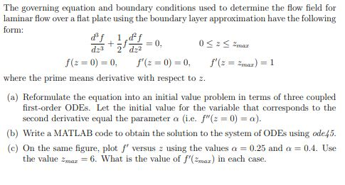 Solved The governing equation and boundary conditions used | Chegg.com