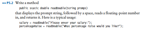 Solved P52 Write A Method Public Static Double 