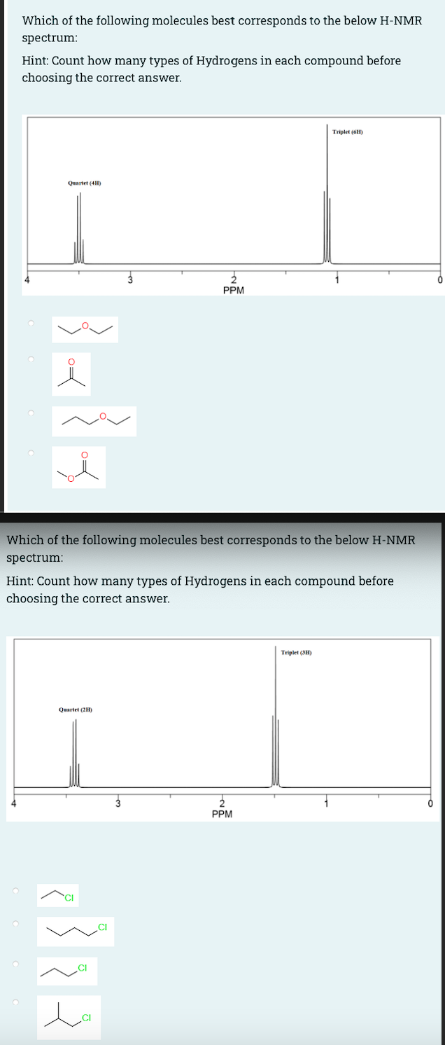 Solved Which of the following molecules best corresponds to | Chegg.com