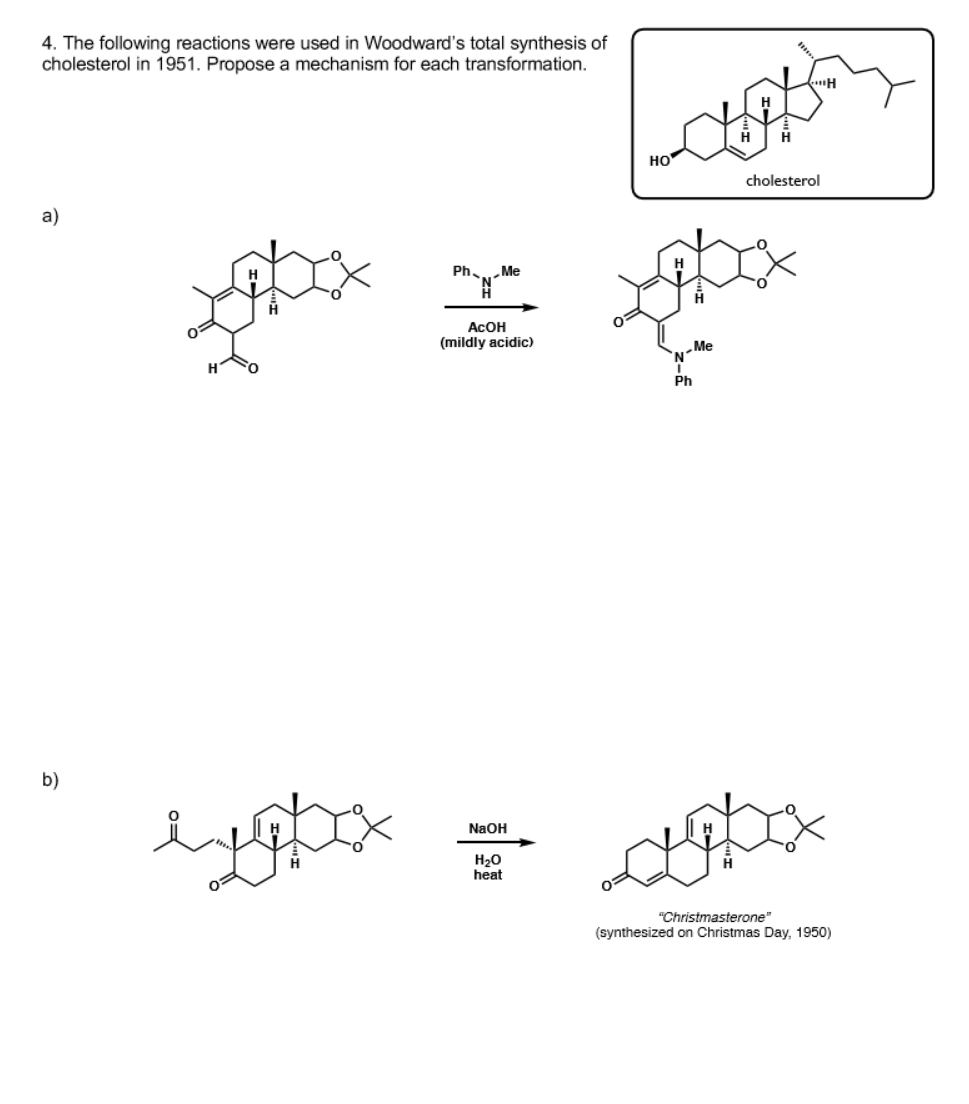 Solved 4. The following reactions were used in Woodward's | Chegg.com