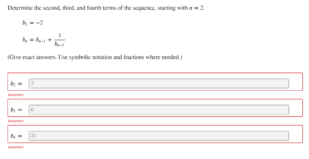 Solved Determine the second, third, and fourth terms of the | Chegg.com