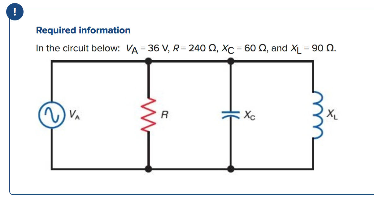Solved 1) Calculate the values of current IR, IC, and IL. 2) | Chegg.com