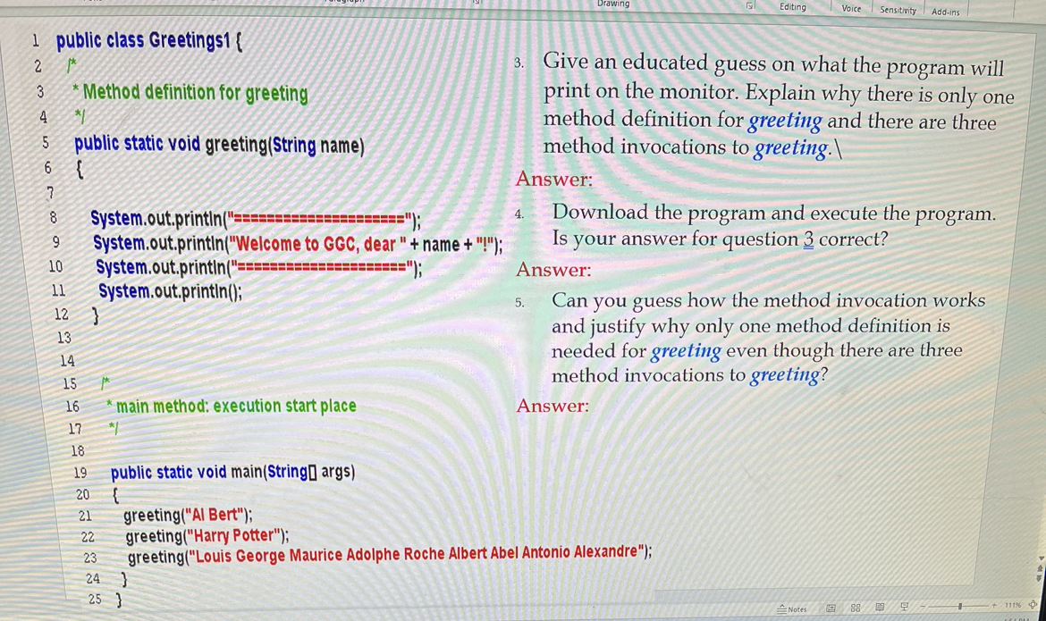 Solved Give an educated guess on what the program will print | Chegg.com