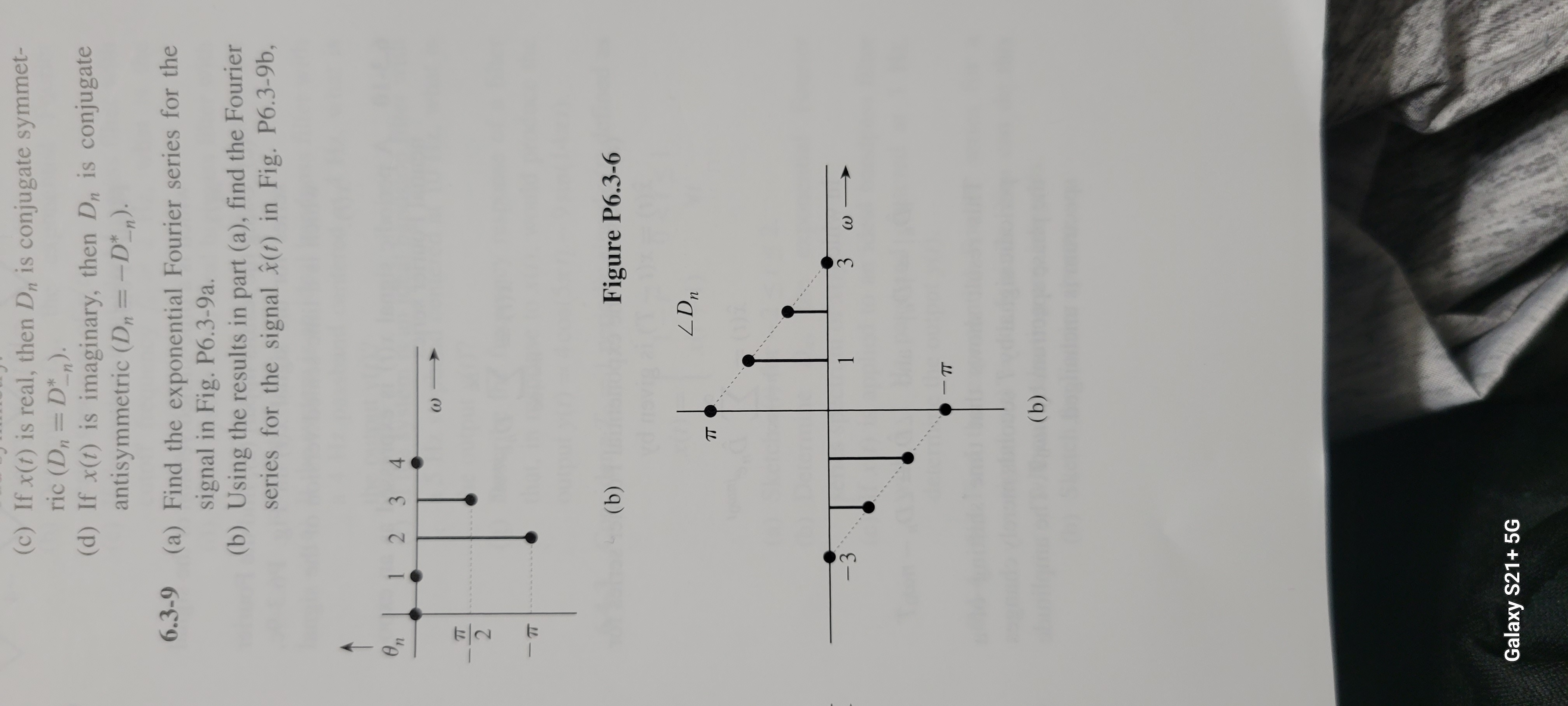 Solved (c) If x(t) is real, then Dn is conjugate | Chegg.com