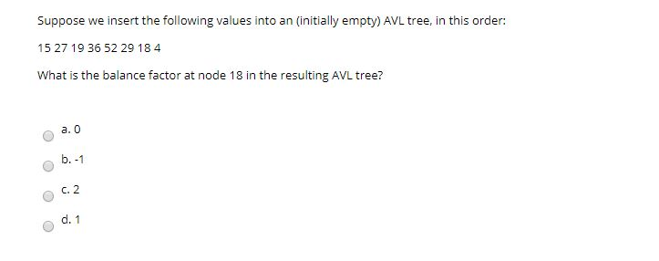 Solved Give the balance factor (according to the definition | Chegg.com