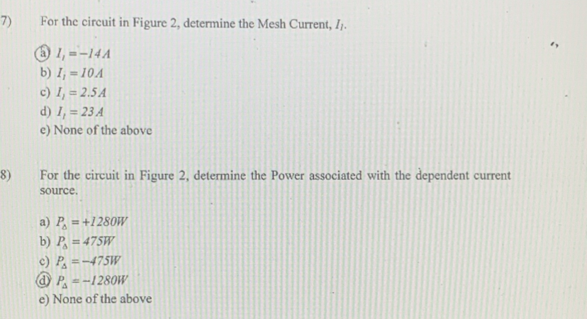 Solved For The Circuit In Figure 2 Determine The Voltage