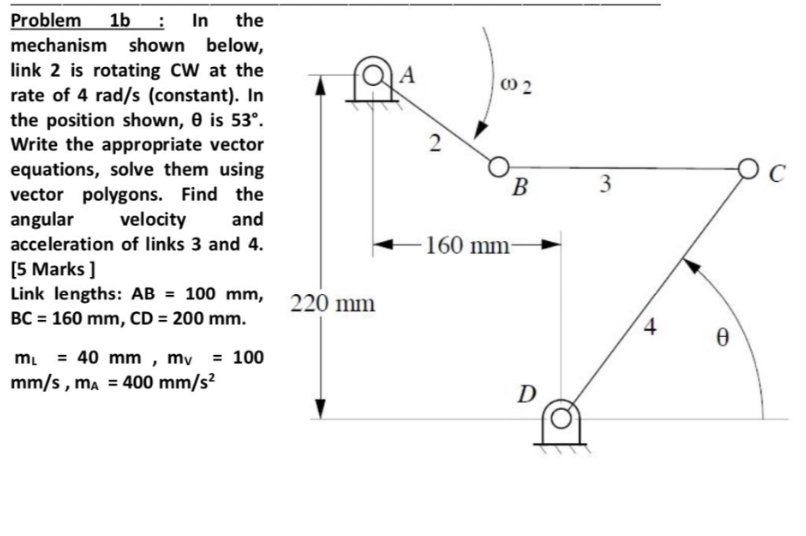 Solved Problem1b In the mechanism shown below, link 2 is | Chegg.com