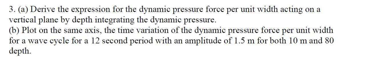 Solved 3. (a) Derive the expression for the dynamic pressure | Chegg.com