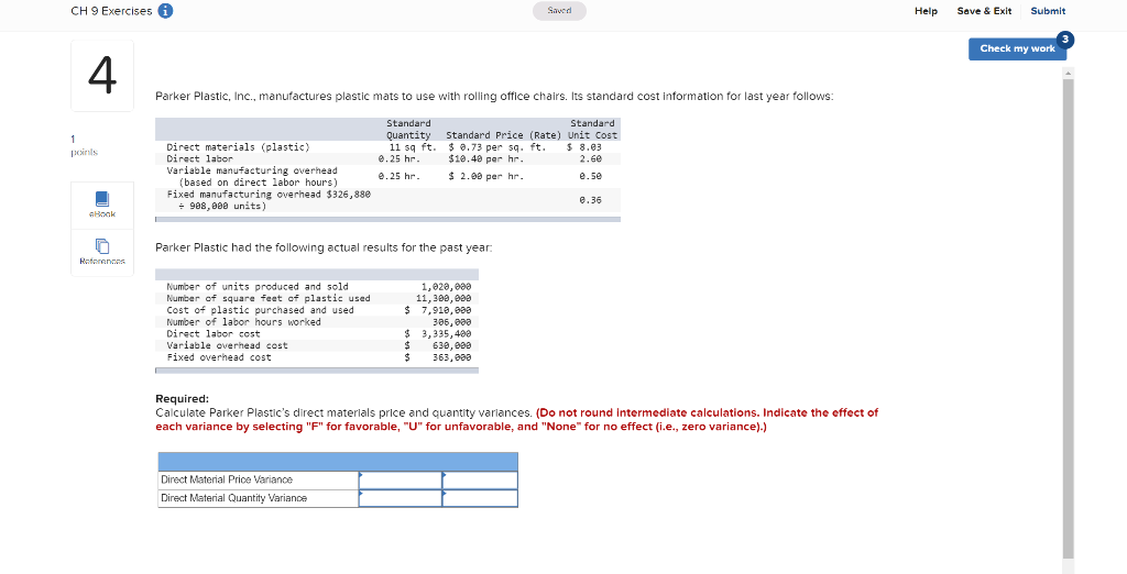 Solved CH 9 Exercises i Saved ป Help Save & Exit Submit | Chegg.com