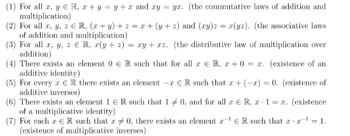 Solved Using only the provided set of Axiom 5.1 (Field | Chegg.com