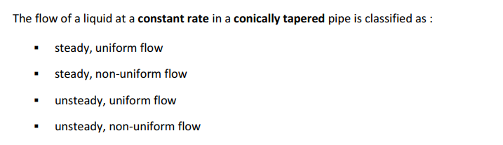 Solved The flow of a liquid at a constant rate in a | Chegg.com