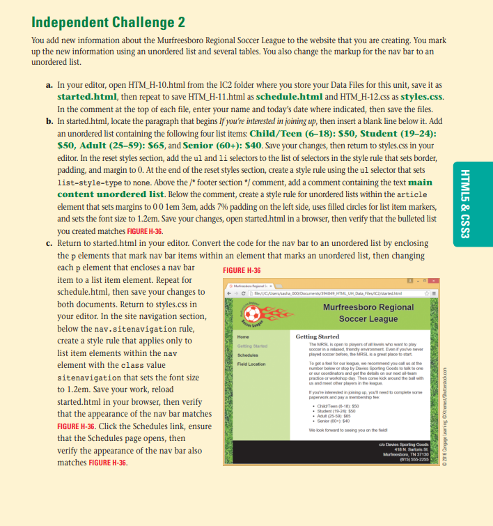 Solved Independent Challenge 2 You add new information about | Chegg.com