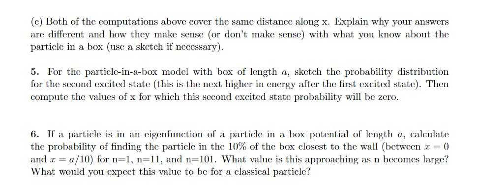 Solved 3. (a) For the n=2 particle in a box wave function | Chegg.com