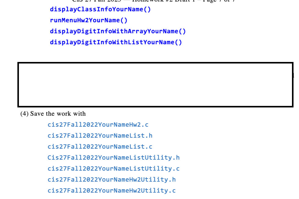Solved alling displayDigitInfoWithListYourName() - While | Chegg.com