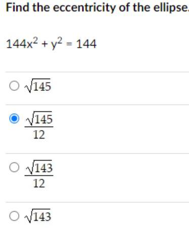 Solved Find the directrices of the ellipse. x2 + 36y2 = 36 X | Chegg.com