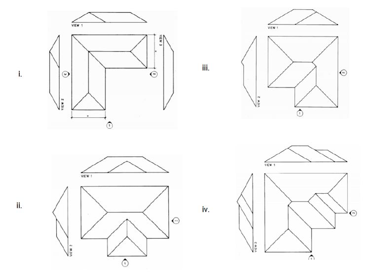 Explain the roof plan elevations given below. What do | Chegg.com